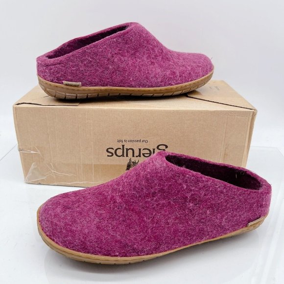 Glerups | Shoes | Glerups Wool Slipon Rubber Outsole Cranberry Honey ...